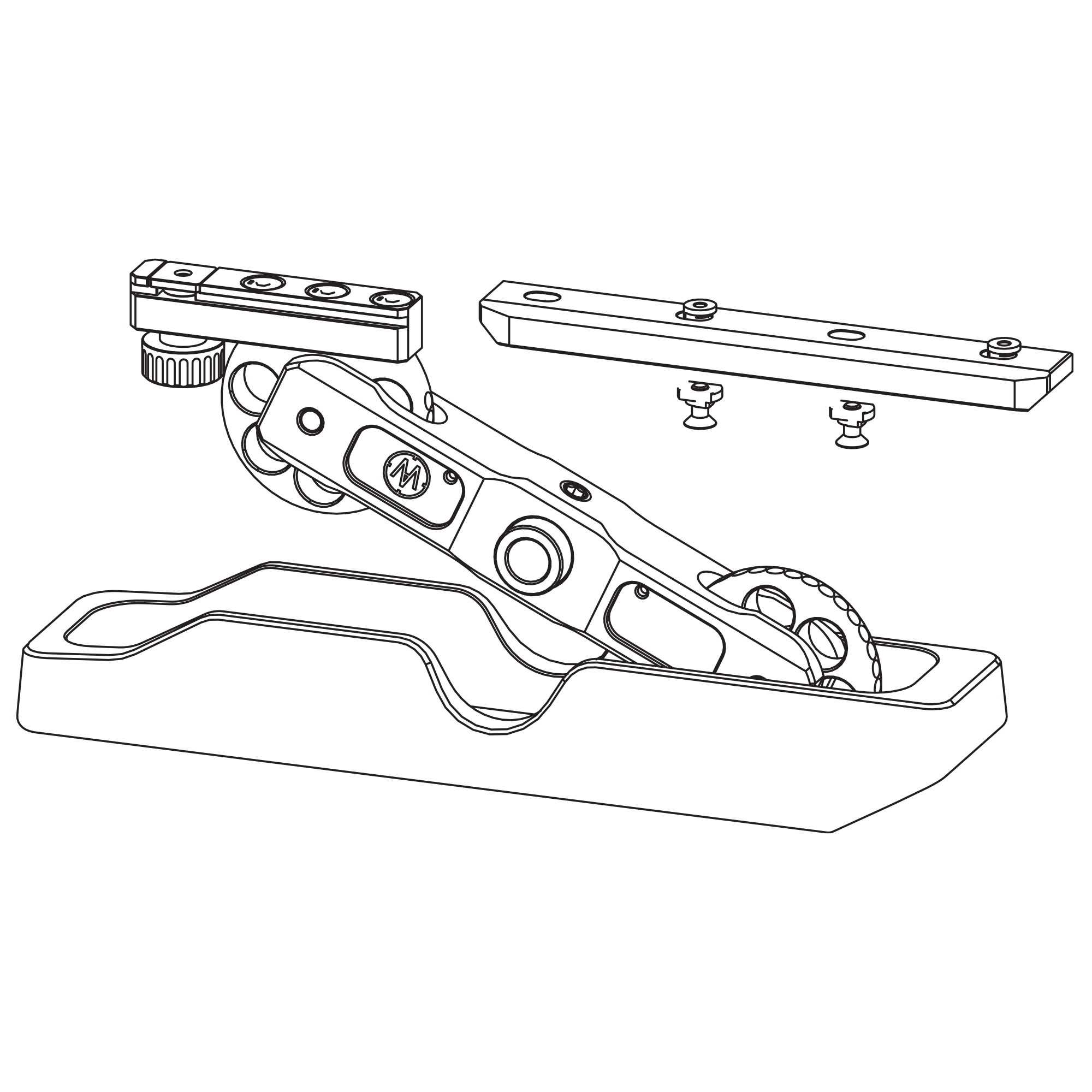Hamster with M-Lok/Keymod to UIT-Rail Slider and Plastic Palm Shelf For ...